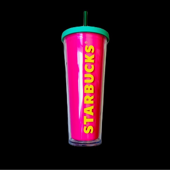 Starbucks | Accessories | Starbucks Bright Neon Pink Venti Cold Cup 24 ...
